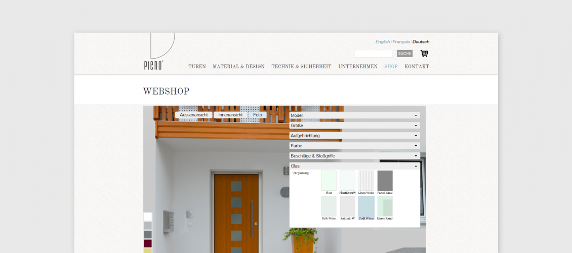 Web-based door customizer by Pieno