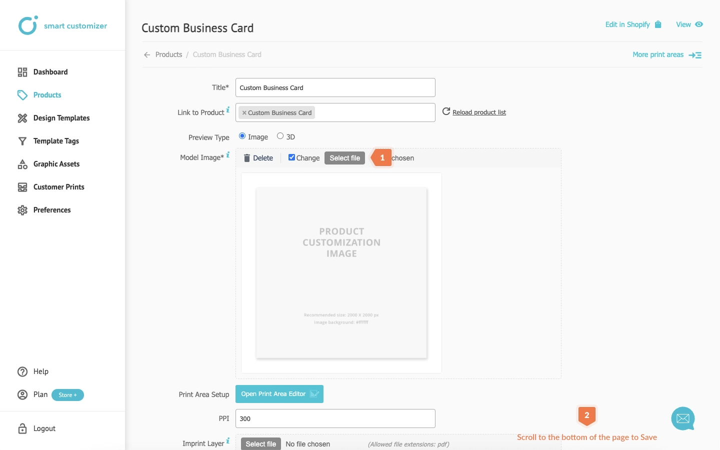 How to set up a 2D product template? (v1)
